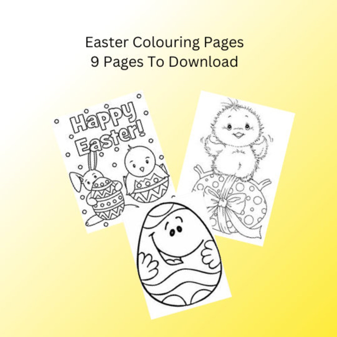 Digital Easter Colouring Pages Ideal for Kids Kids Coluring - Etsy