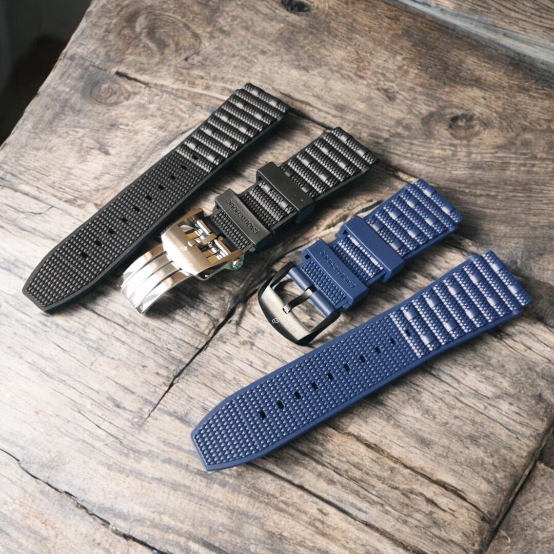 Rouleaux Rubber Strap for Breitling Watch, 22/24mm Replacement Band ...