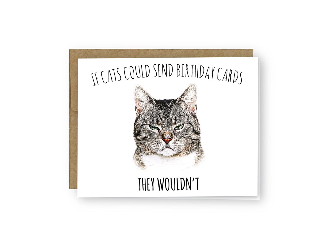 Grumpy Cat Birthday Greeting Card - Etsy