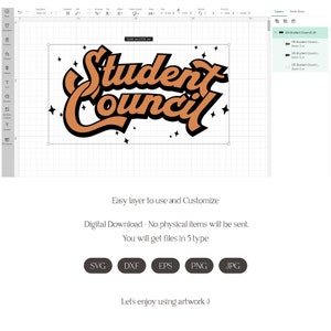 Student Council SVG PNG: School Shirt Cut Files (digital Download) - Etsy