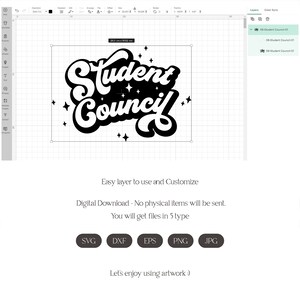 Student Council SVG PNG: School Shirt Design (digital Download) - Etsy