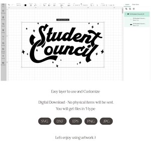 Student Council Svg Png, School Shirt Svg, Back to School Svg, Teacher ...