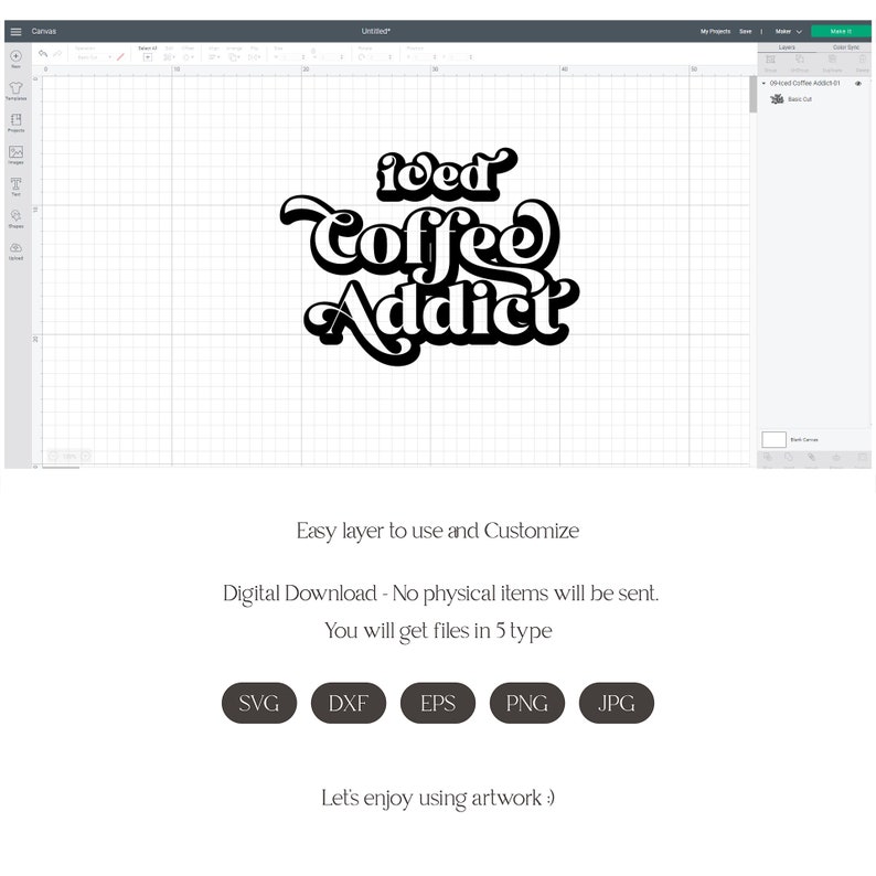 Coffee Svg Iced Coffee Addict SVG Funny Coffee Lover Svg - Etsy