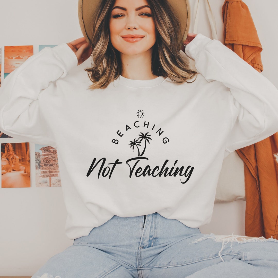 Beaching Not Teaching Png Svg, Teacher Png Sublimation, Groovy Shirt ...