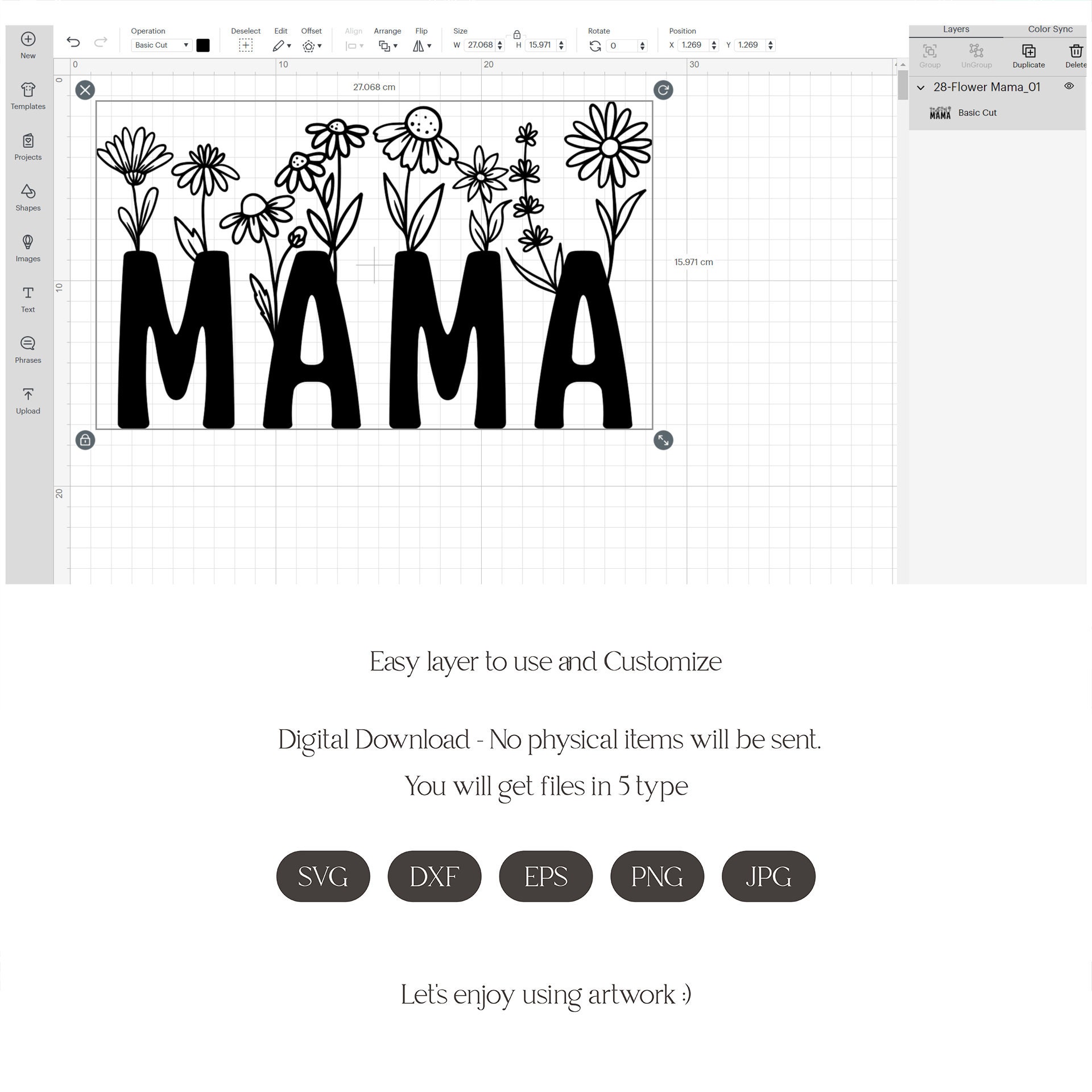 Mama Flower Svg Png Mothers Day Svg Mom Life Shirt Svg Mama - Etsy