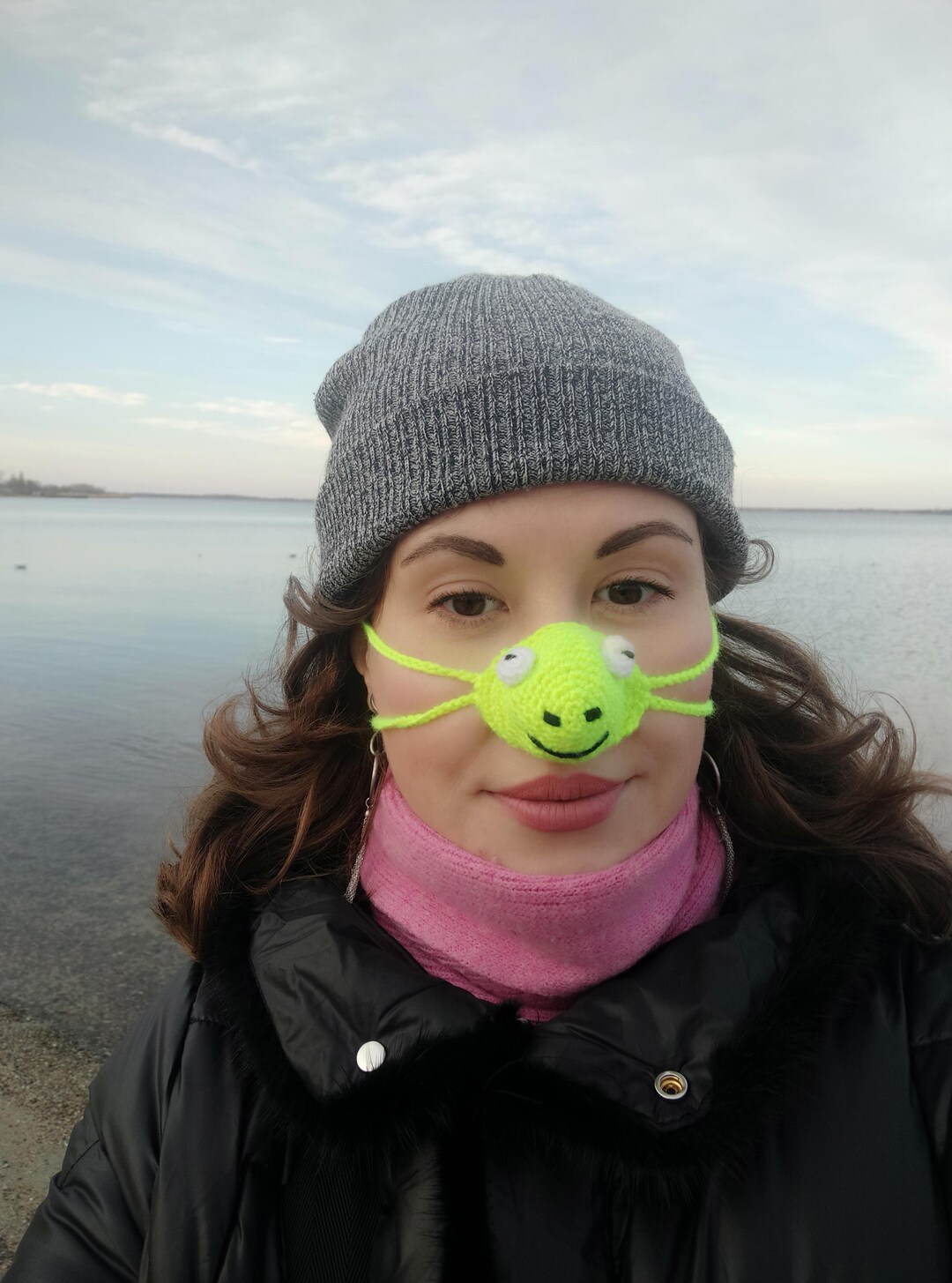 Frog Nose Warmer Handmade Knitted Nose Cap Cozy Nose Cover Nose Hat ...