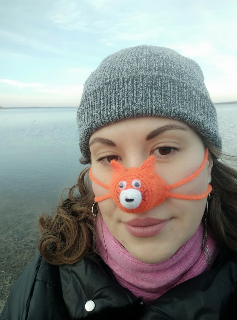 Cat Nose Warmer Handmade Knitted Nose Cap Cozy Nose Cover Nose Hat Nose ...