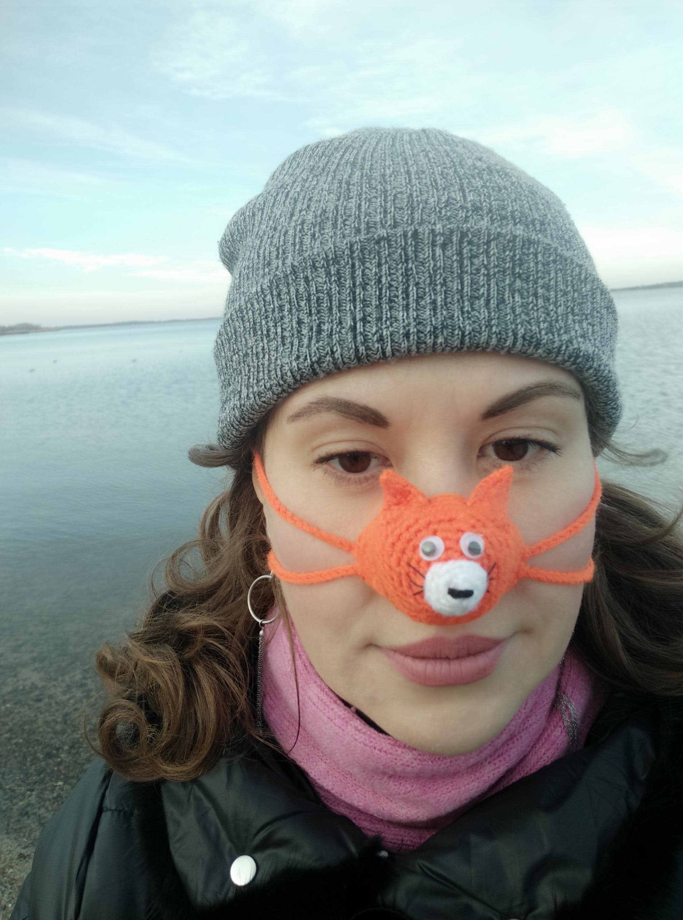 Cat Nose Warmer Handmade Knitted Nose Cap Cozy Nose Cover Nose Hat Nose ...