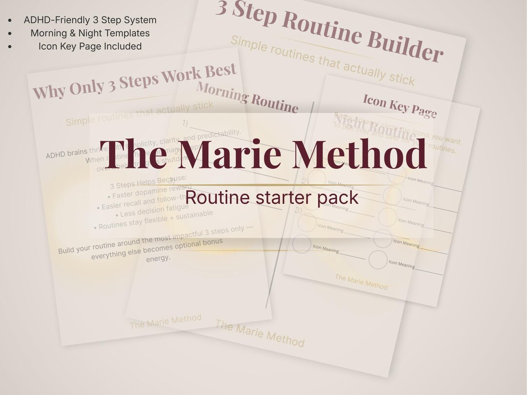 3 Step Routine Builder Printable | Adhd-friendly Morning & Night ...