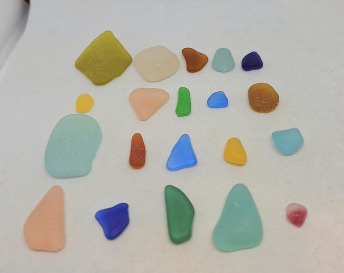 Scottish Sea Glass in Beautiful Colours, Lovely Collection of 20 Pieces ...