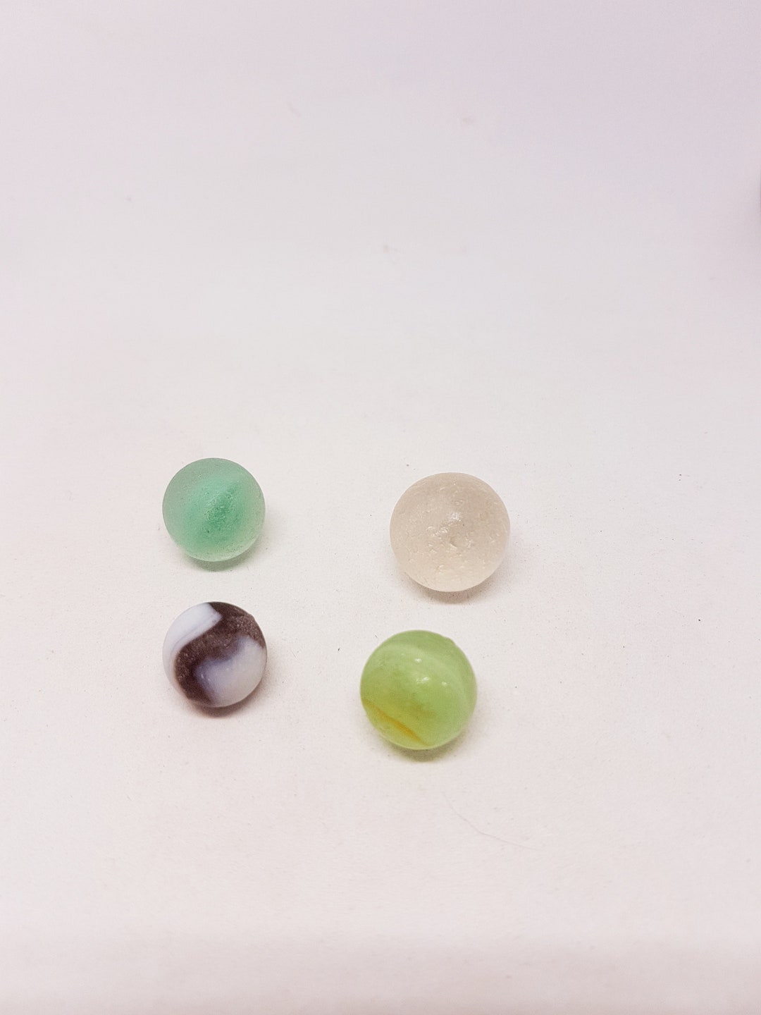 Sea Glass Marbles in Various Colours and Sizes 4 in Total. Discovered ...