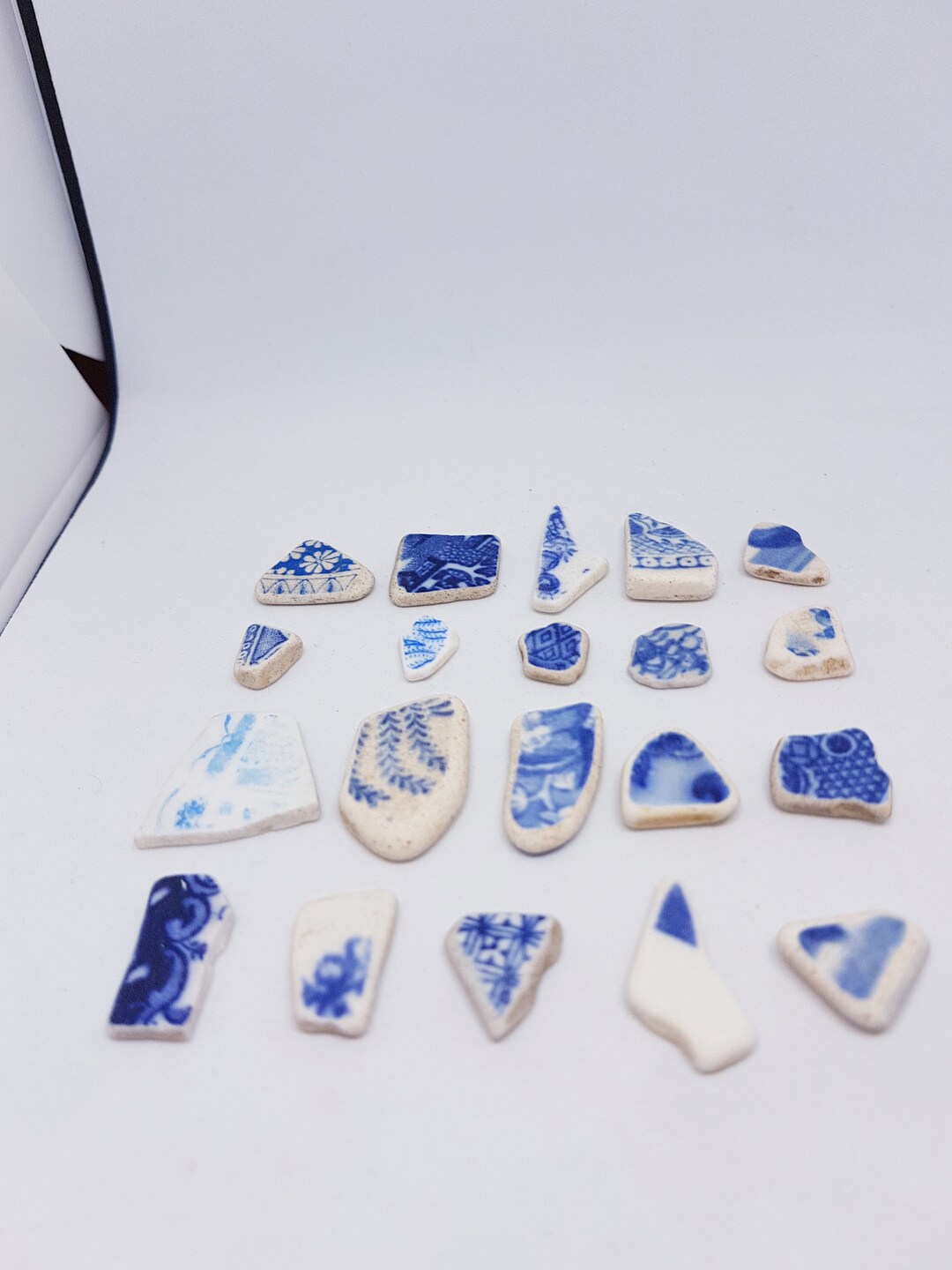 Sea Pottery in Various Shapes and Sizes. Beautiful Blue and White Set ...