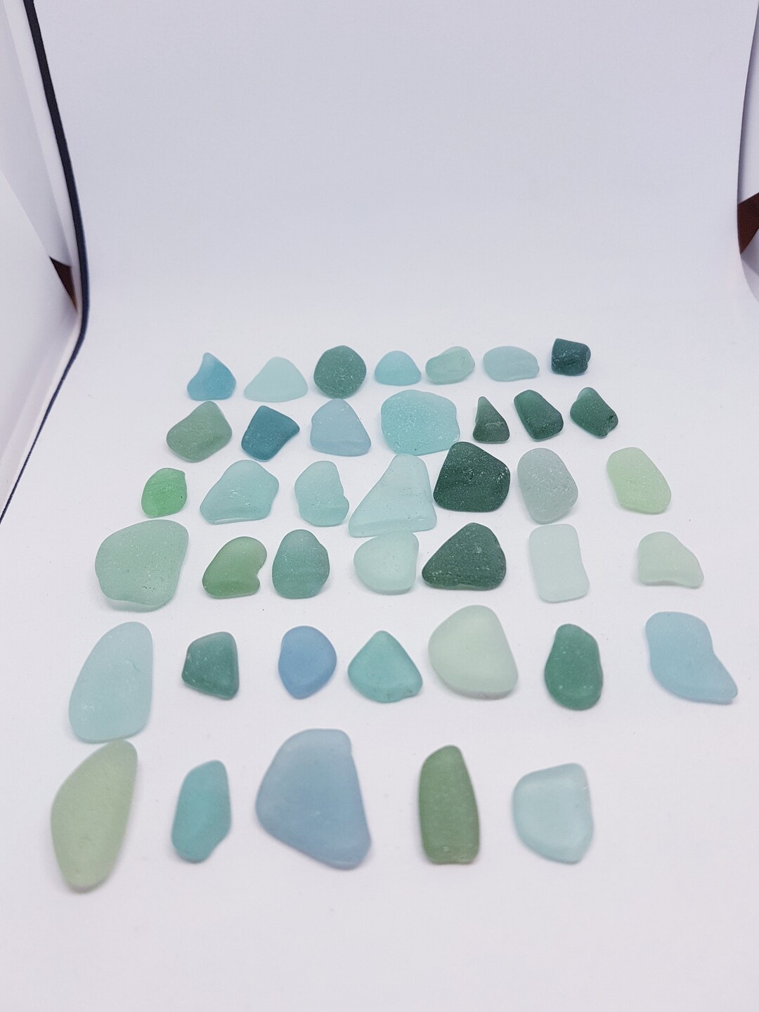 Scottish Sea Glass, 40 Aqua/sea Foam Frosted Pieces, Various Shapes and ...