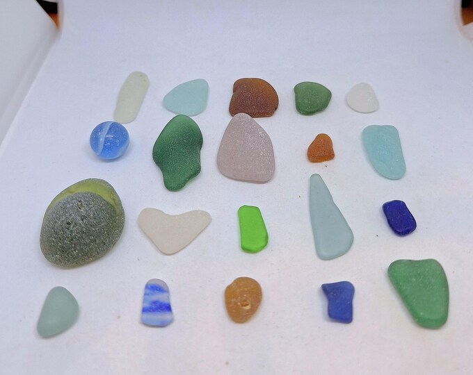 Scottish Sea Glass in Beautiful Colours, Lovely Collection of 20 Pieces ...