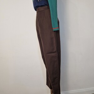 Vintage Wool Trouser in Chocolate Brown 1980s Slacks - Etsy