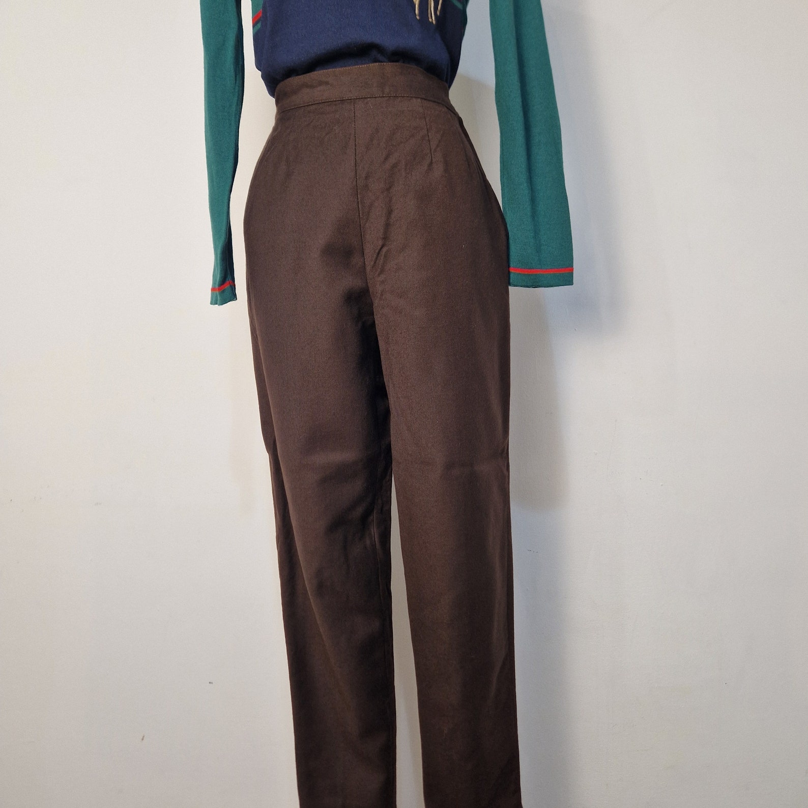 Vintage Wool Trouser in Chocolate Brown 1980s Slacks - Etsy