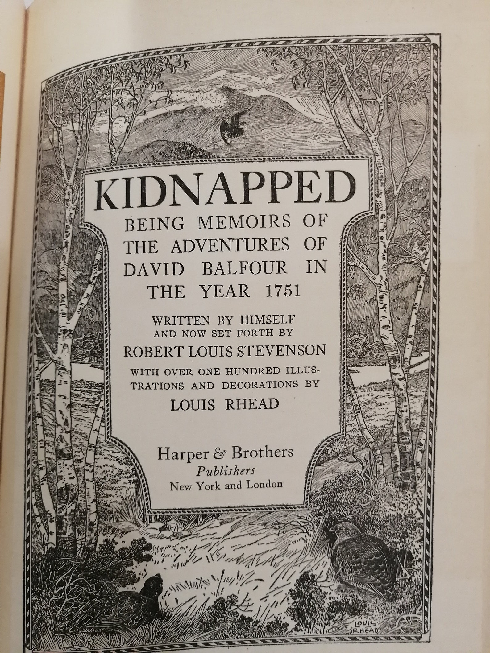 Kidnapped by Robert Louis Stevenson - 1921 by Harper Brothers - Vintage ...
