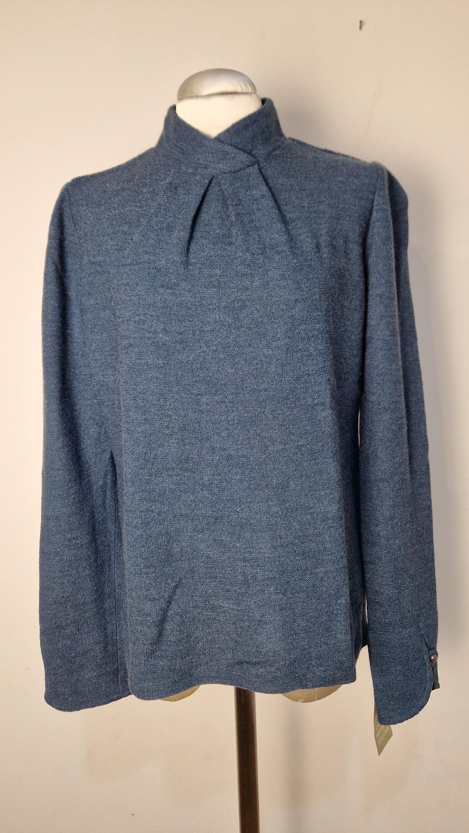 Vintage Powder Blue Sweater Turtleneck With Pleats New From a Deadstock ...