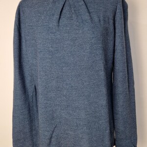 Vintage Powder Blue Sweater Turtleneck With Pleats New From a Deadstock ...