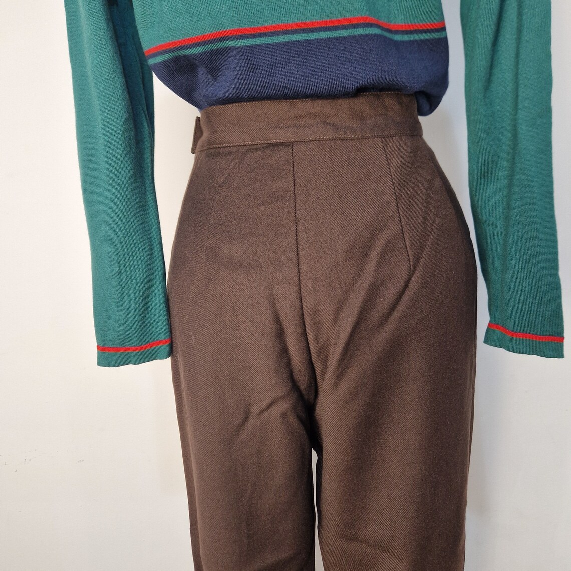 Vintage Wool Trouser in Chocolate Brown 1980s Slacks - Etsy