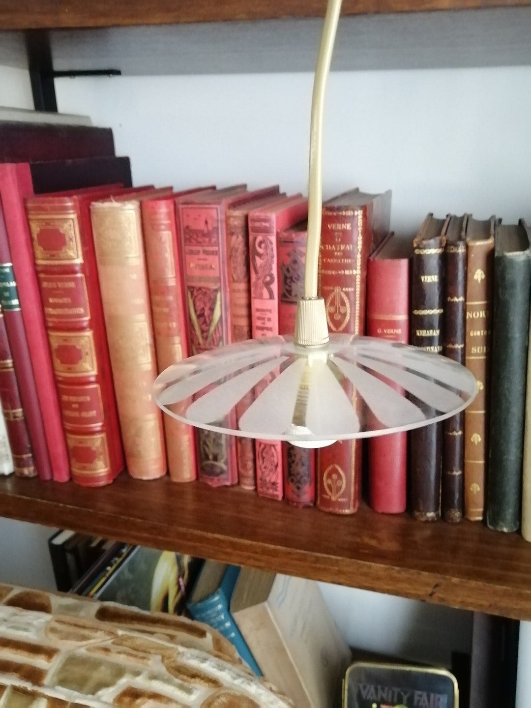 Vintage 1930 Hangin Small Lamp in Cristal, Roft Lamp Art Deco - Etsy