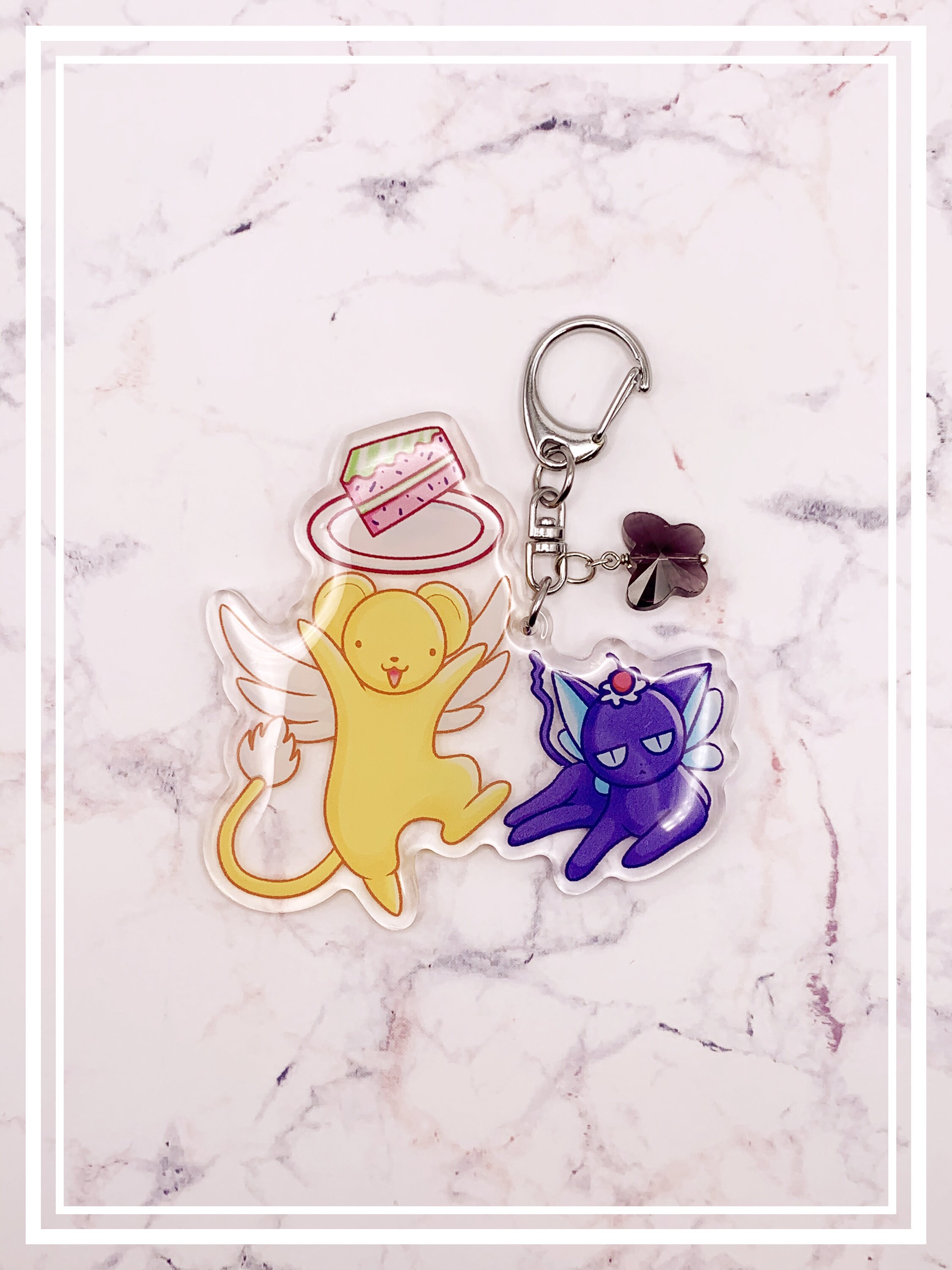 Kero and Spinny Charm Keychain - Etsy