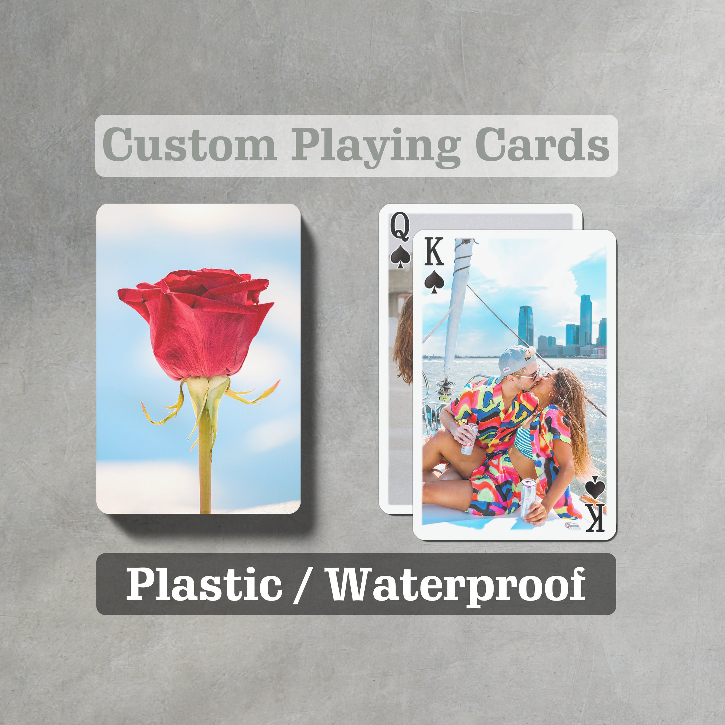 Custom Plastic Playing Cards - Personalized Friends Picture Playing ...
