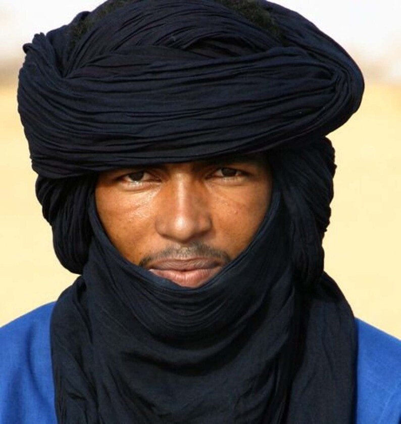 Black Touareg Turban - Etsy