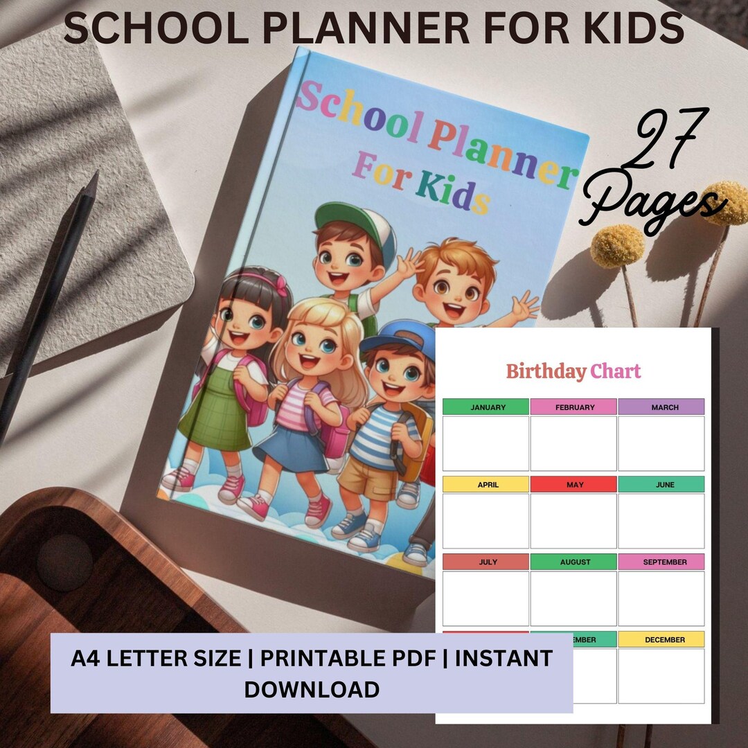 School Planner for Kids, Children's Planner, Student Organizer ...