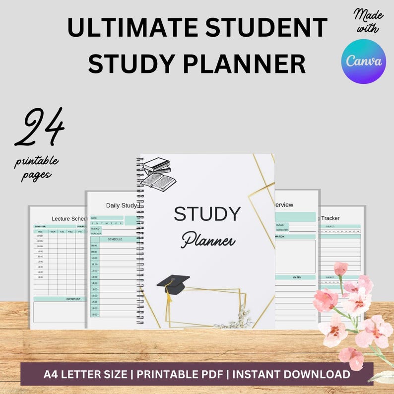 Study Planner, Academic Planner, Exam Preparation, Study Schedule, Time ...