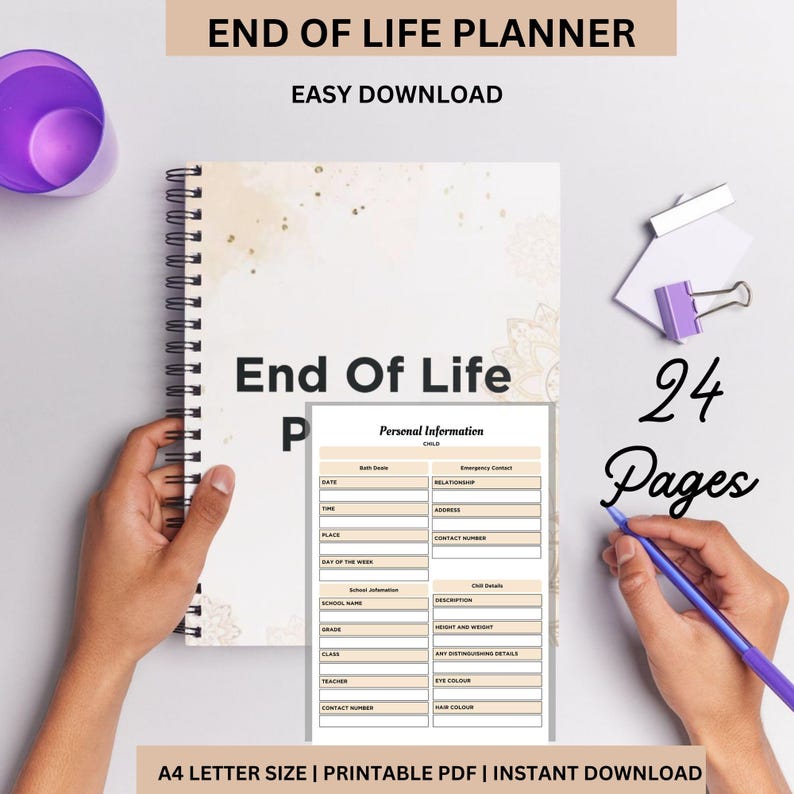 End of Life Planner, Legacy Journal, Family Communication Planner, Life ...