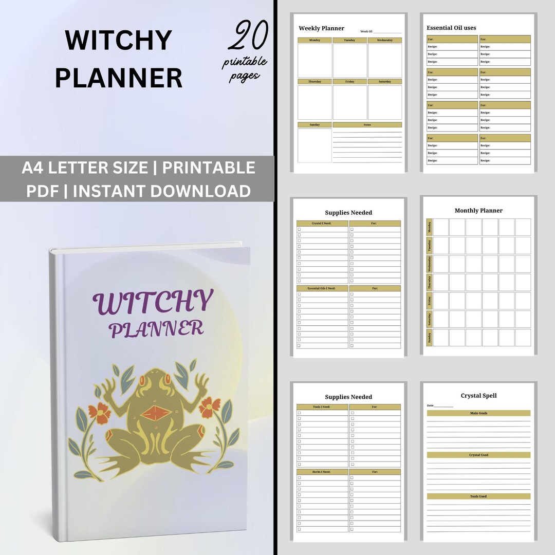 Digital Witchy Planner, Astrology Journal, Tarot Planner, Magical ...