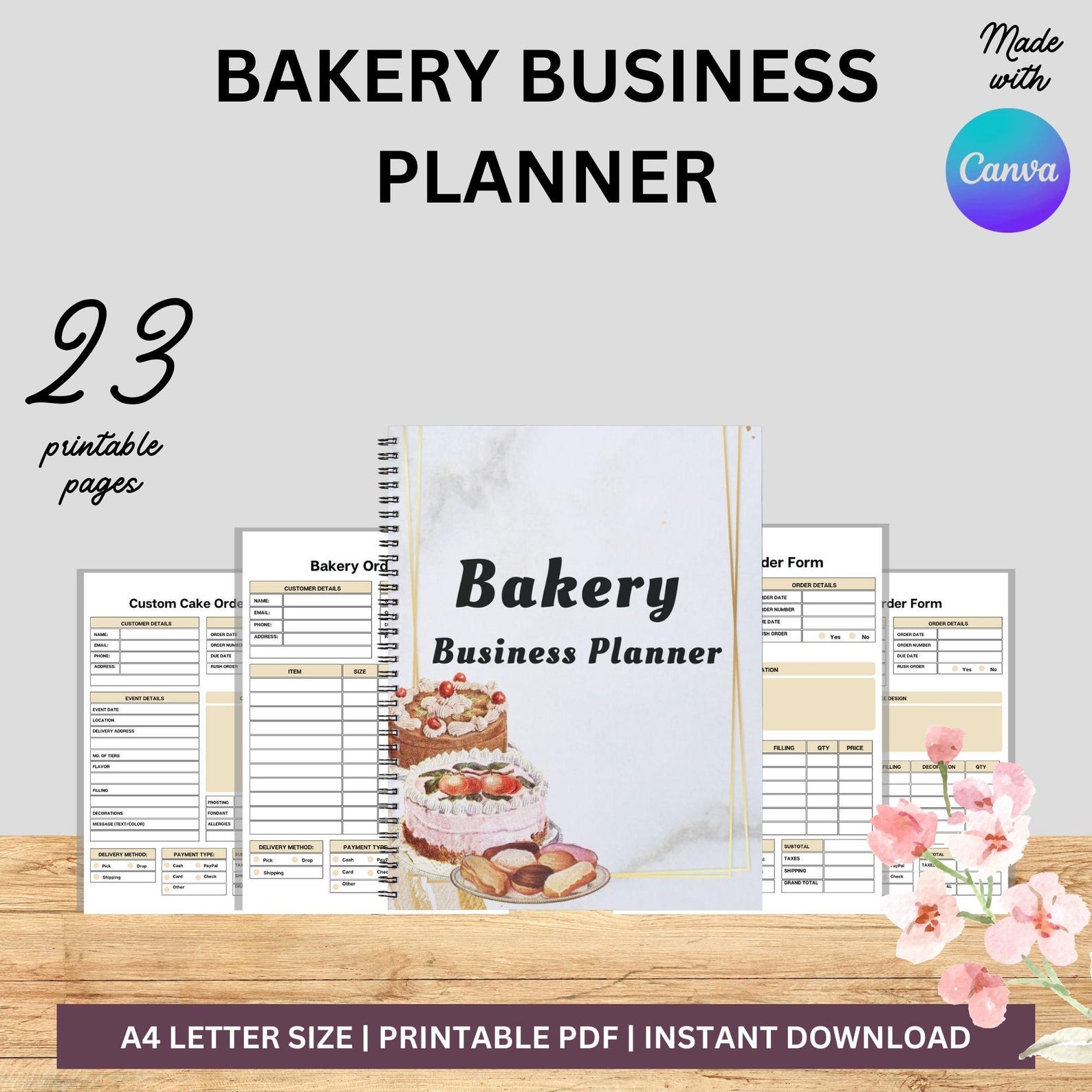 Bakery Business Planner, Baking Organizer, Recipe Tracker, Inventory ...