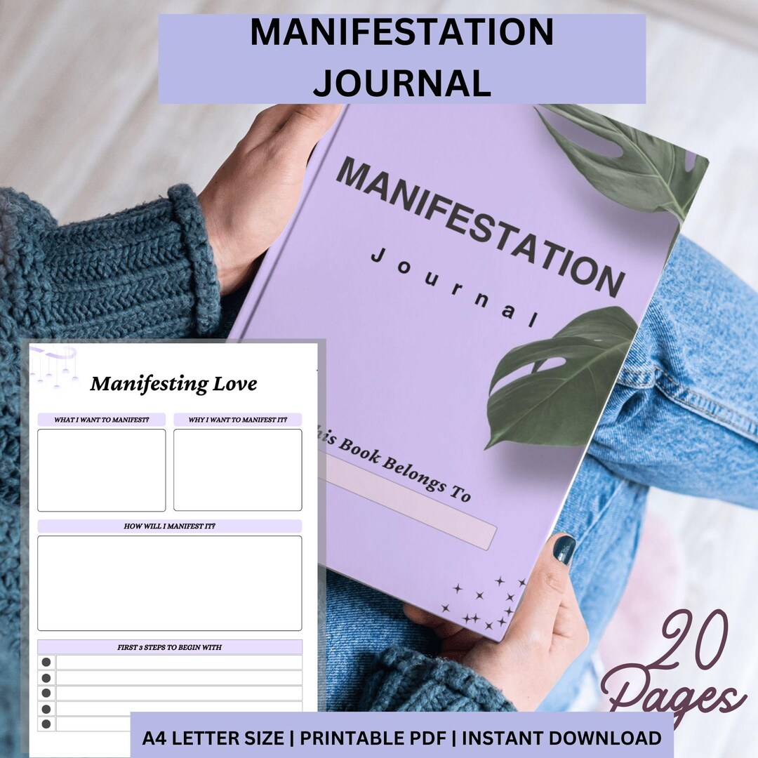 Manifestation Planner, Personal Growth Planner, Positive Thinking ...