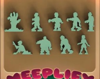 Meeples Coffret cadeau Zombie Meeple Meeples sur le thème des zombies ...