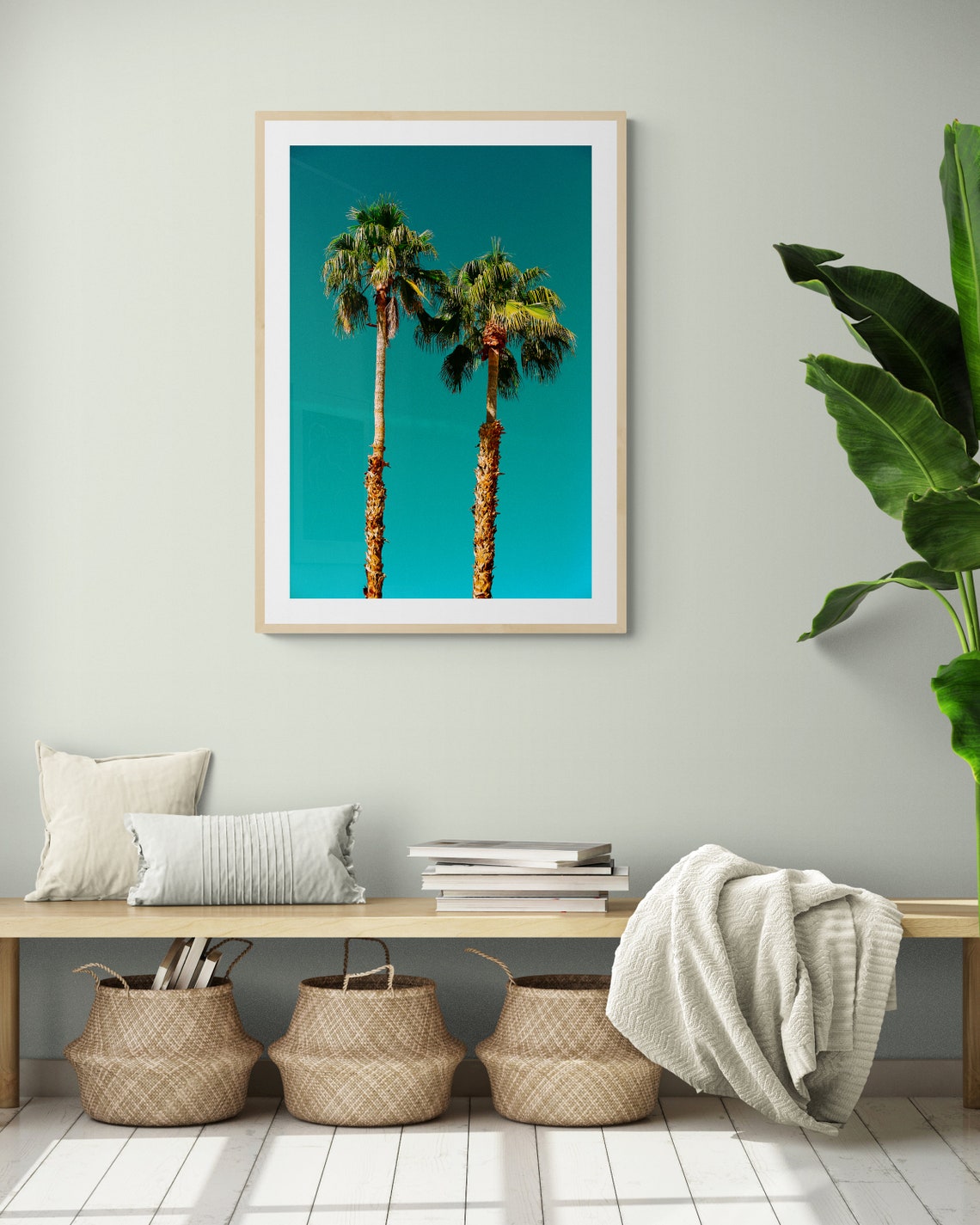 Palm Springs Palm Trees and Blue Sky, Fine Art Photography Print ...