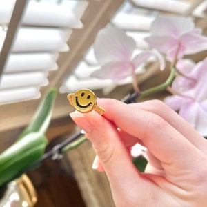 Smiley Face Wire-wrapped Ring - Etsy