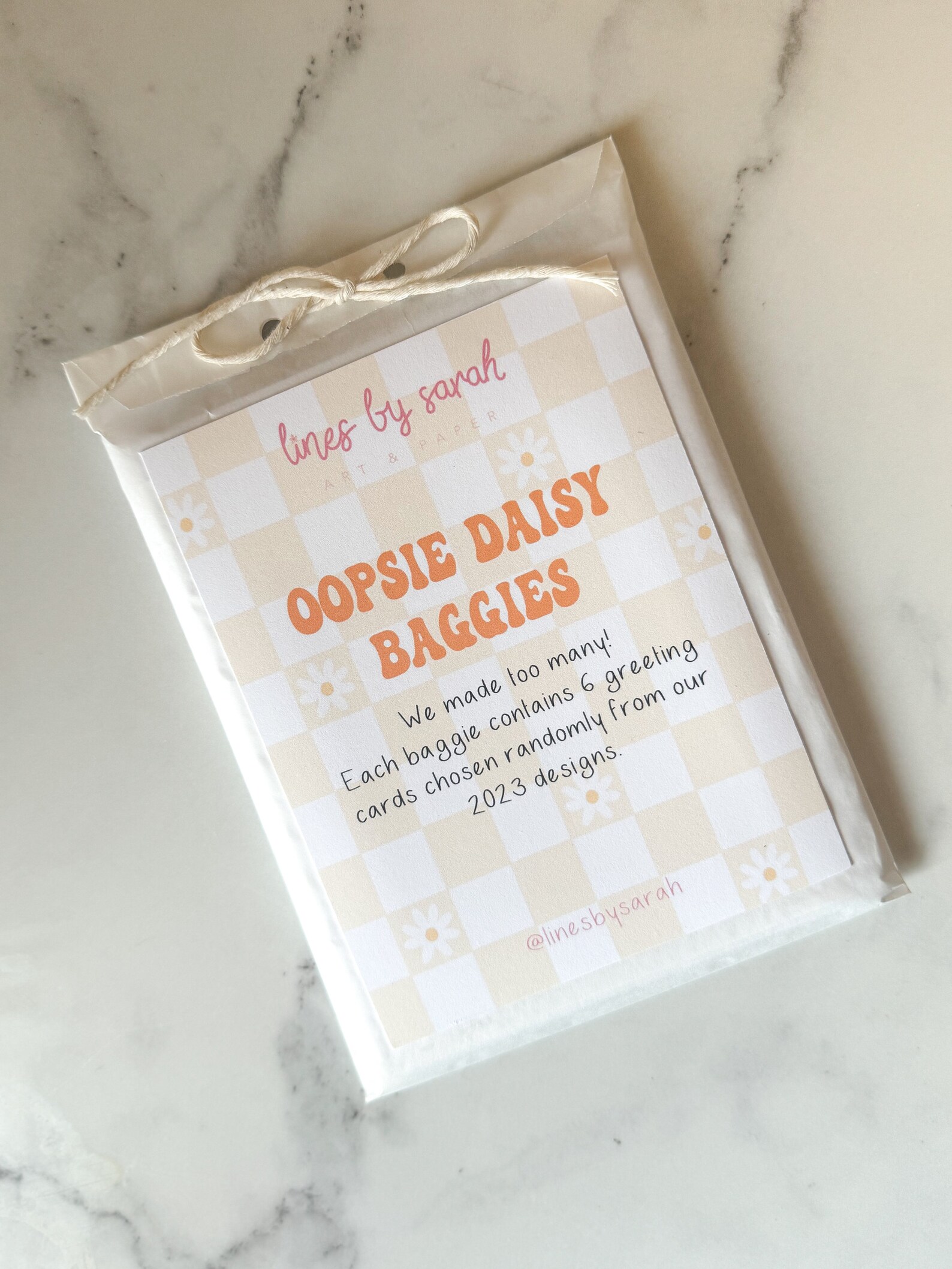 Oopsie Daisy Baggies, 6 Greeting Cards, Suprise Bag - Etsy