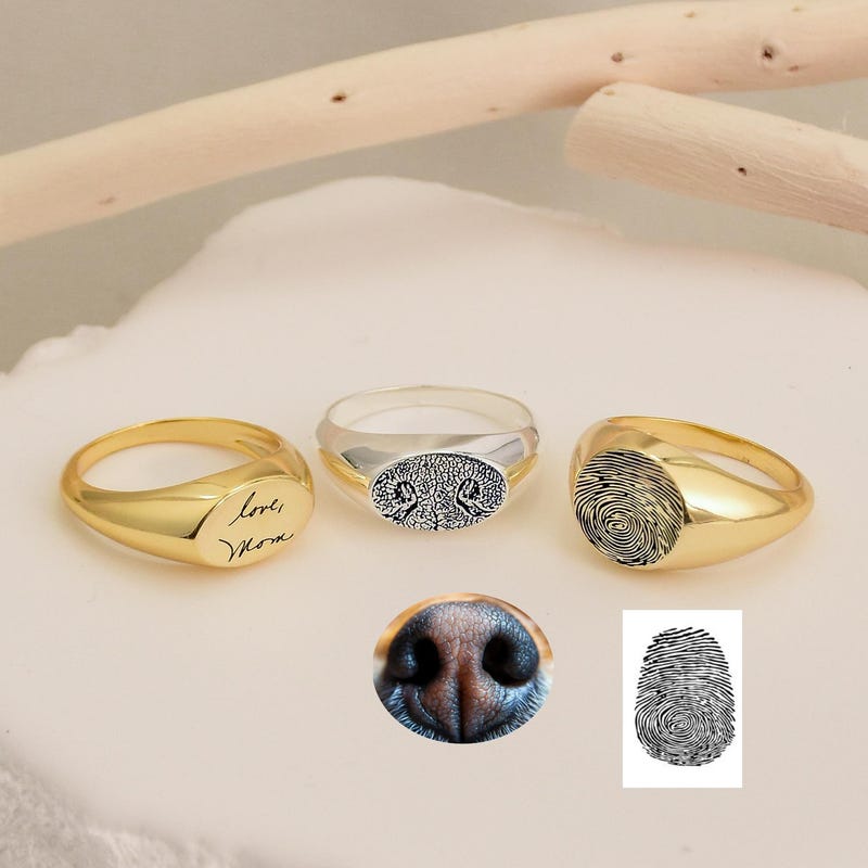 Dog Paw Imprint Ring - Etsy