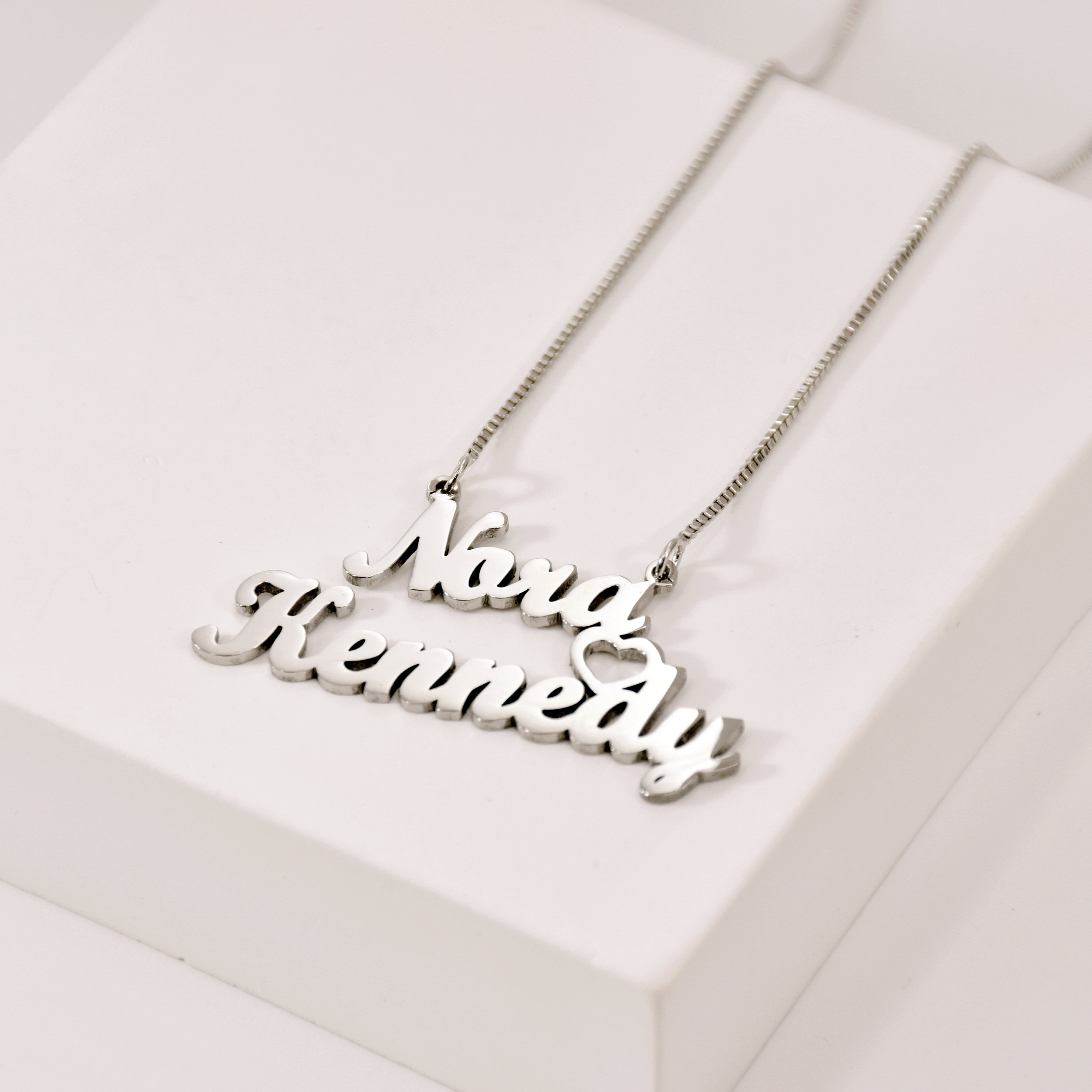 Two Name Necklace Personalized Double Name Necklace Dainty - Etsy