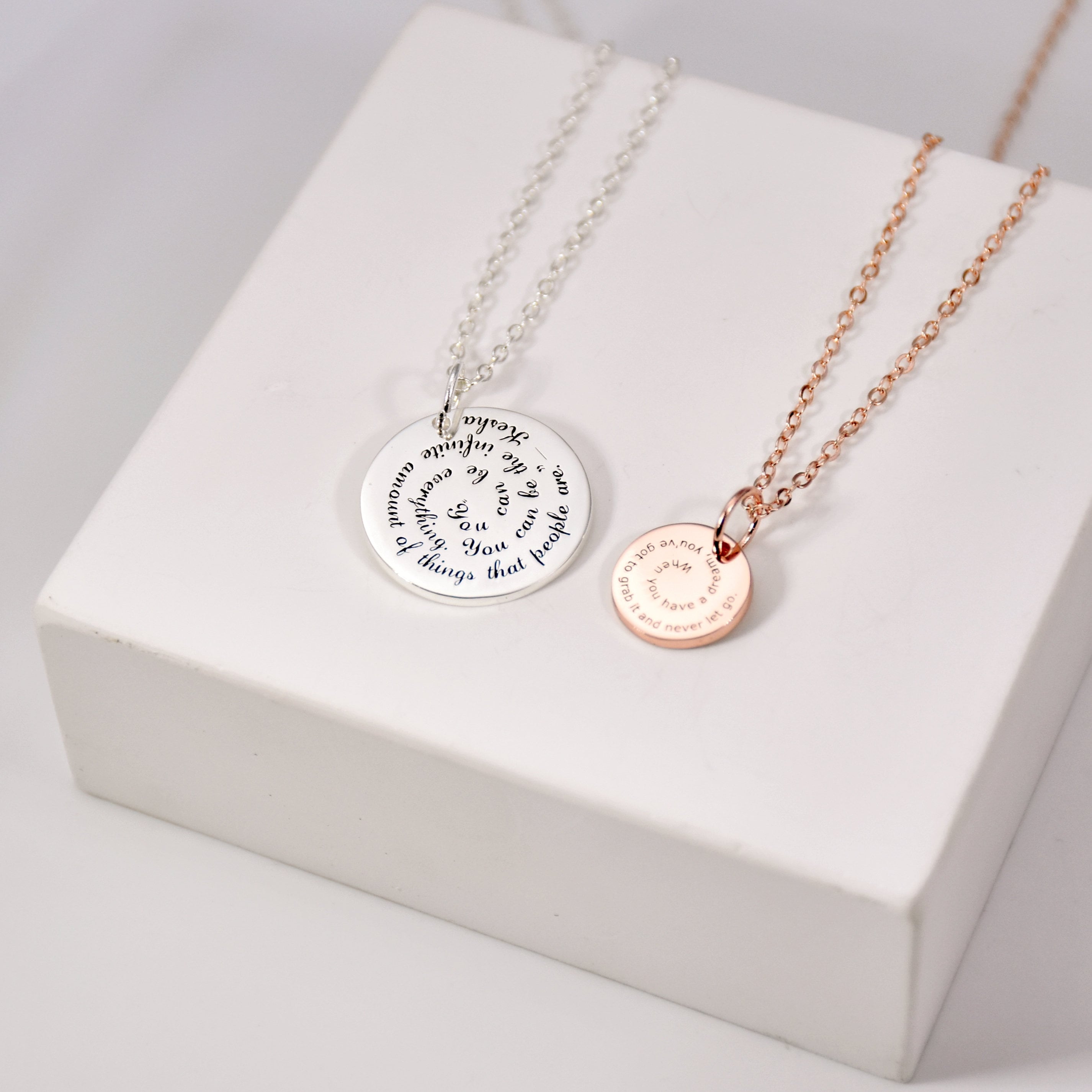 Custom Quote Necklace Message Necklace Hand Stamped - Etsy