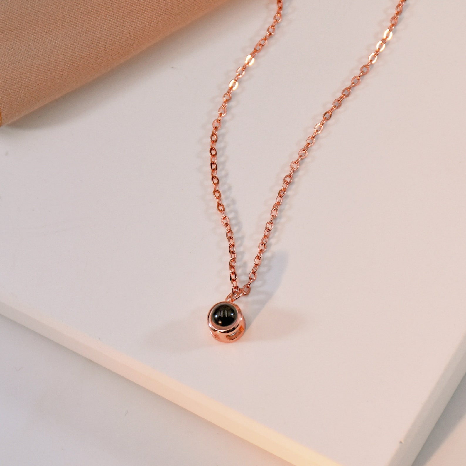 Personalized Bubble Projection Necklace Customized Photo - Etsy
