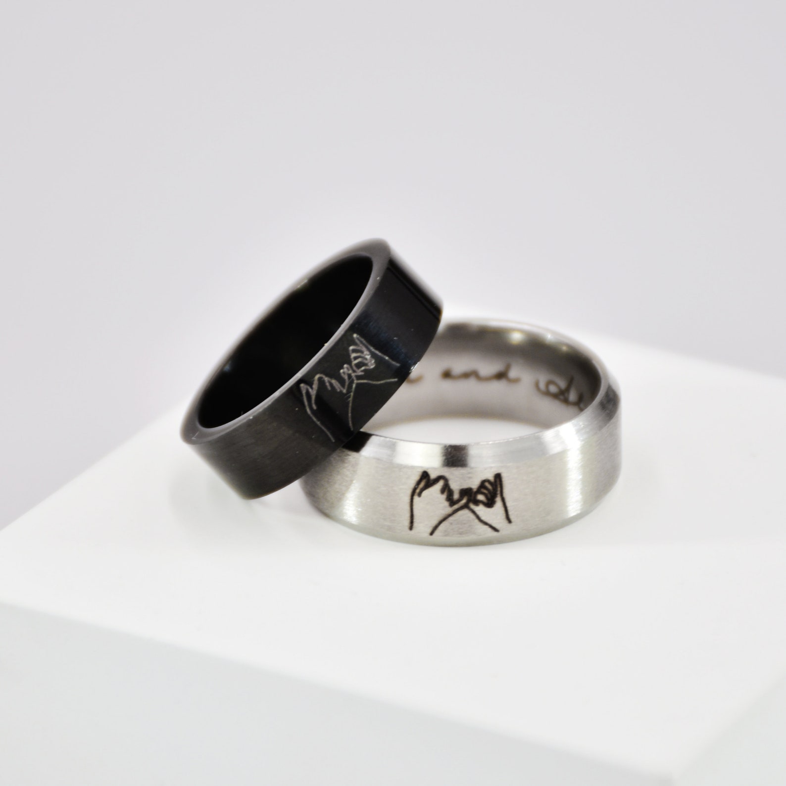 Pinky Swear Couple Ring Pinky Promise Ring for Couple Personalized ...