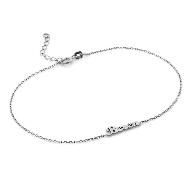 Personalized Name Anklet • Custom Ankle Name Bracelet • Initial Anklet ...