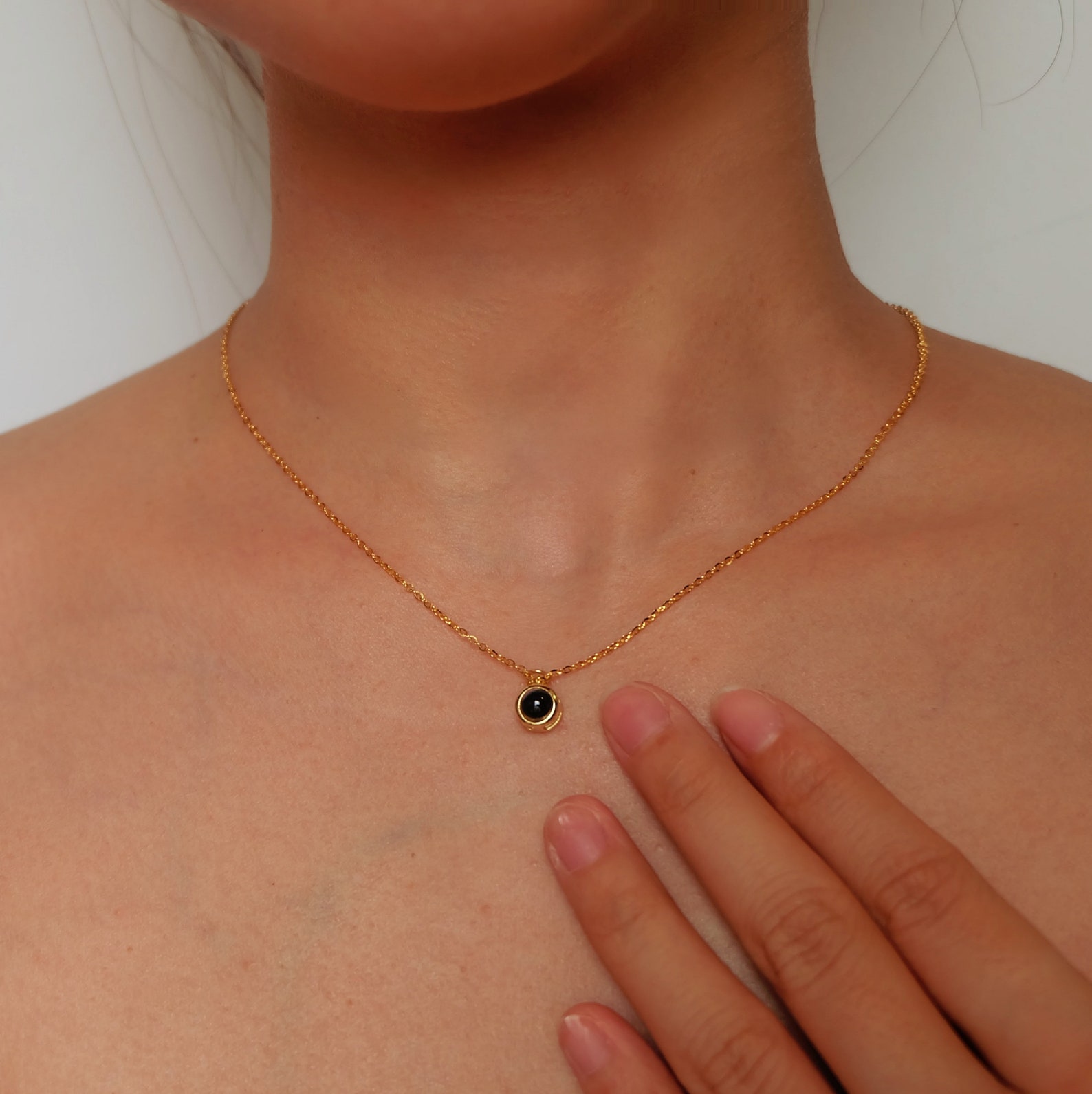 Personalized Bubble Projection Necklace Customized Photo - Etsy