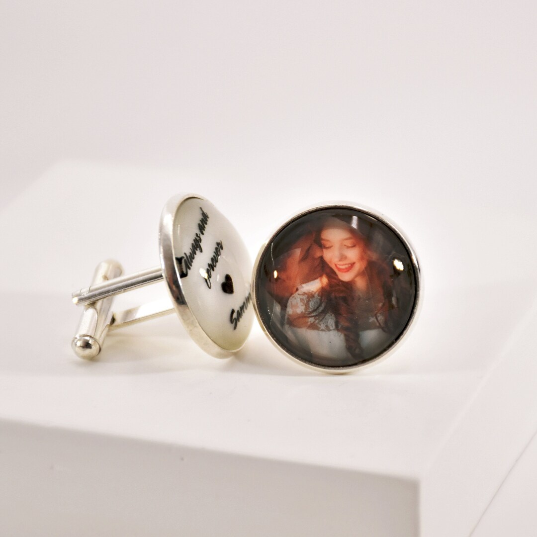 Custom Photo Cuff Links • Wedding Cufflinks • Photo Cufflink for Groom ...