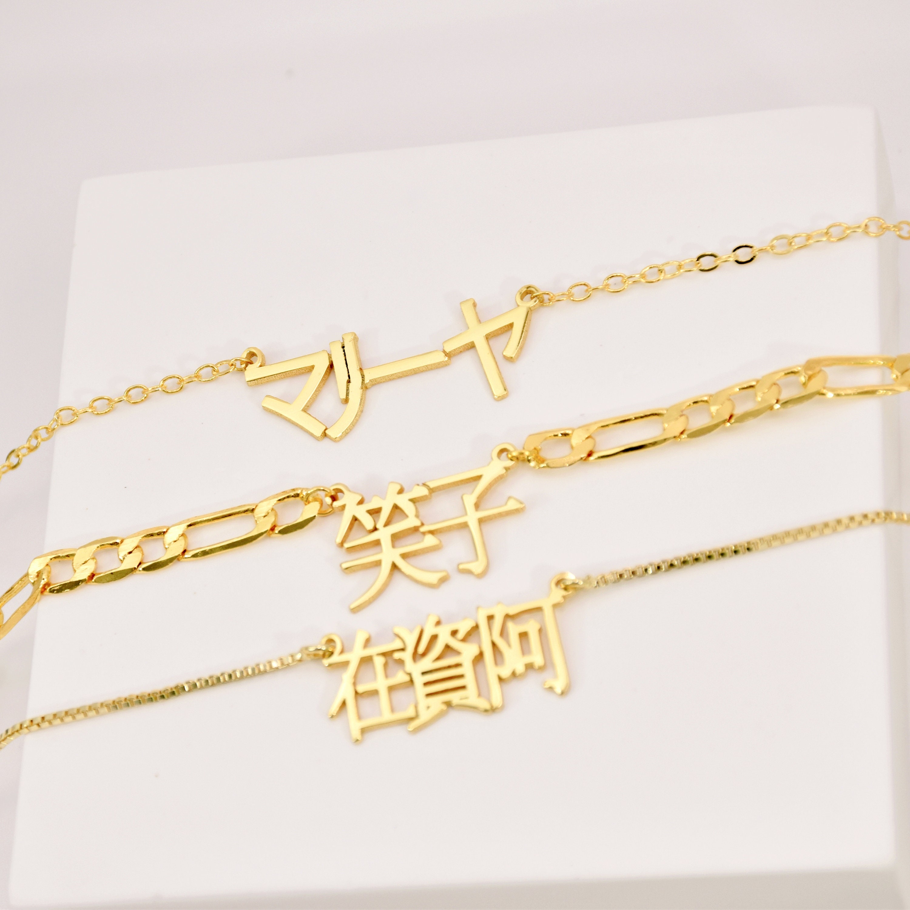 Dainty Chinese Name Necklace • Chinese Mandarin Script Necklace ...