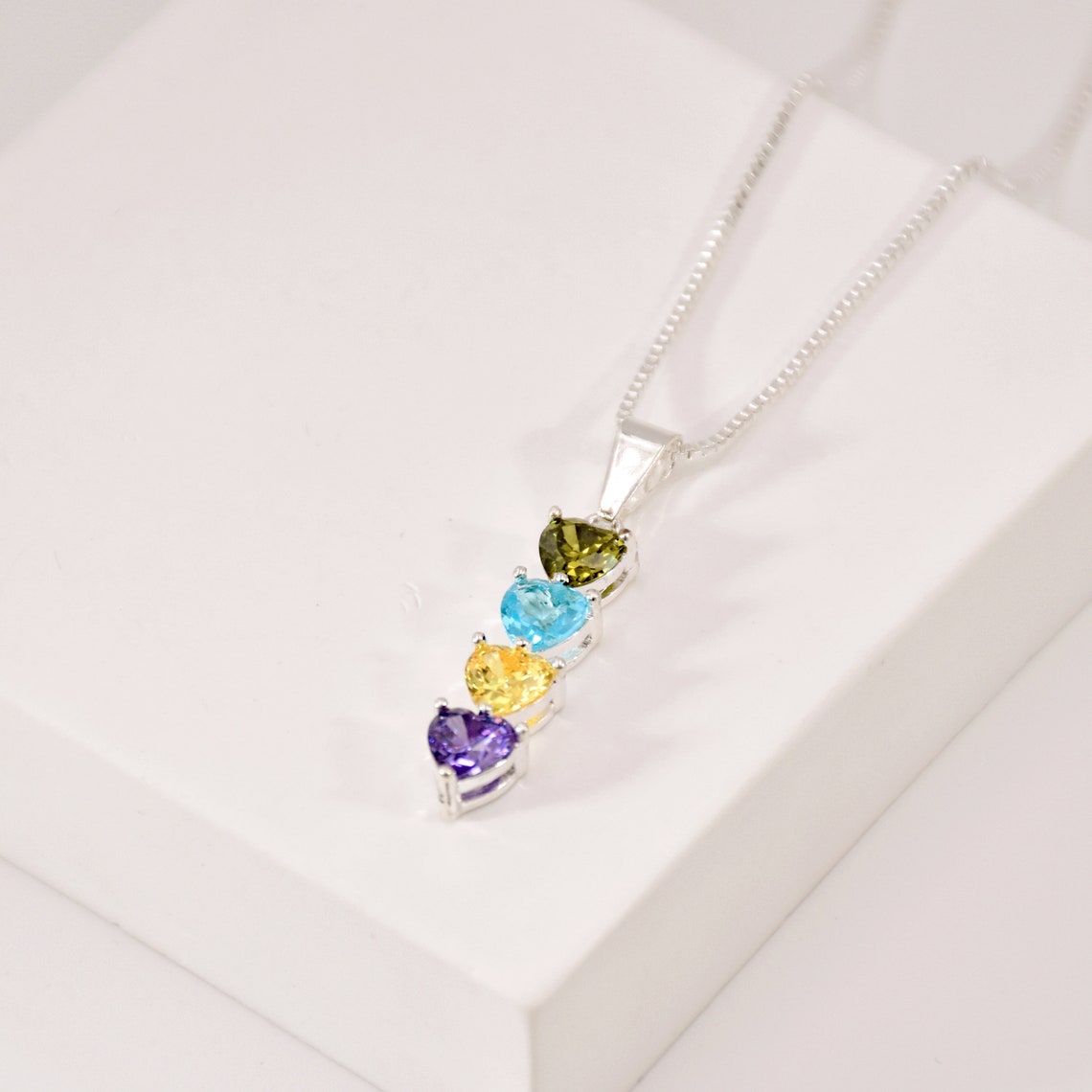 Custom Birthstone Necklace Custom Family Birthstone Necklace | Etsy