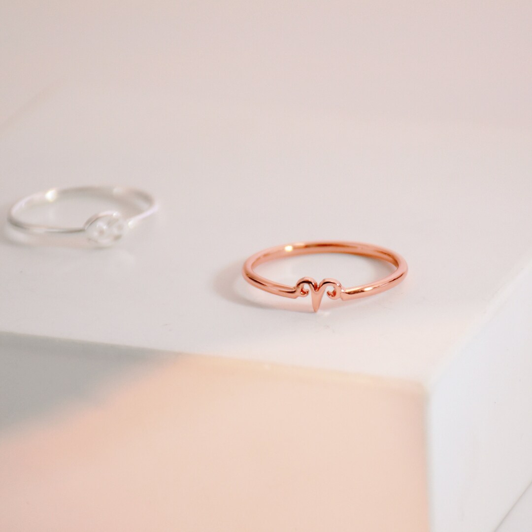 Zodiac Ring • Personalized Zodiac Ring • Tiny Astrology Ring • Birthday ...