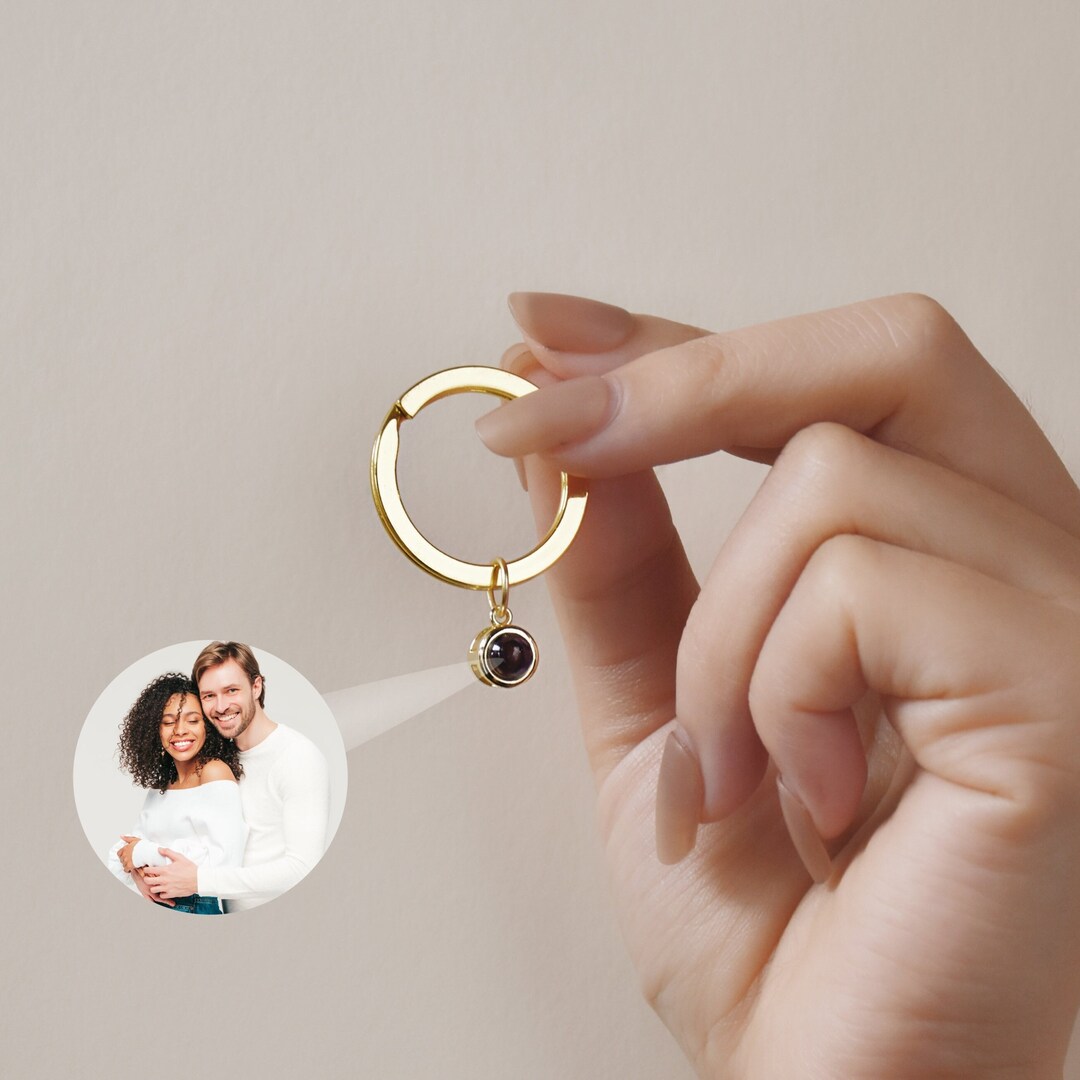Projection Photo Keychain Memorial Key Chain Gift Picture Inside ...